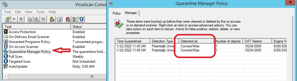 McAfee Definition Version 10234 and higher – Atlanta IT Service